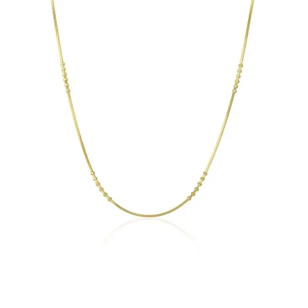 SPERO LONDON Six Beads Sterling Silver Necklace Chain - Gold
