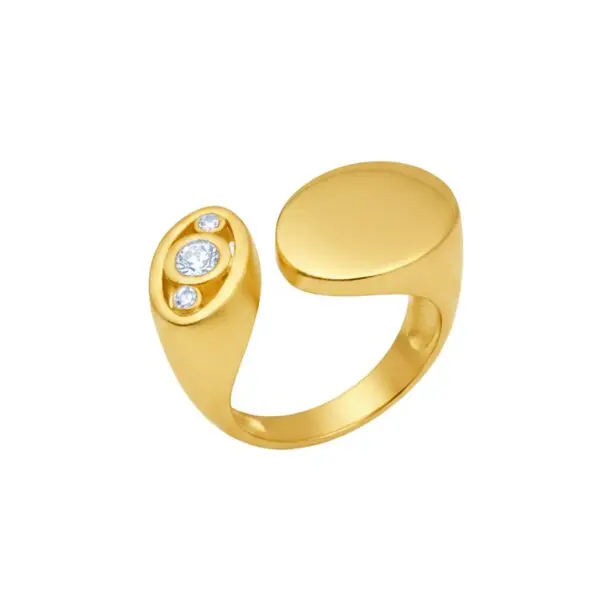 LINYA JEWELLERY Bombay Stone Ring - Gold