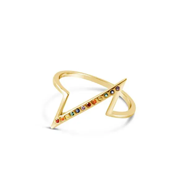 GLAMROCKS JEWELRY Breakline Ring - Yellow