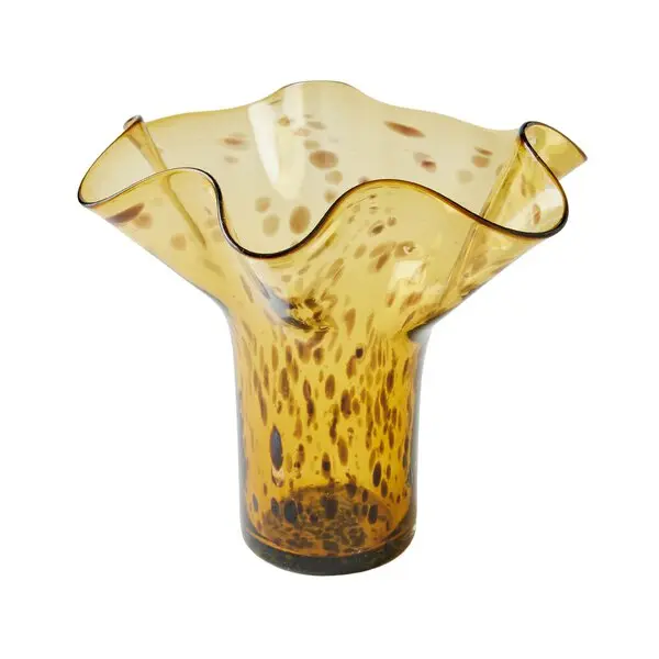 HALF PAST SEVEN Brown / Black Lettuce Leaf Vase — Brown Tortoise