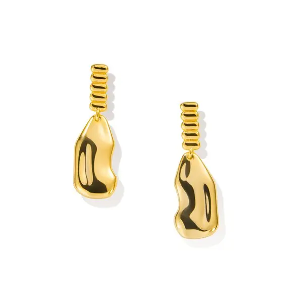 LAIT & LUNE Rosette 18k Vermeil Earrings - Gold