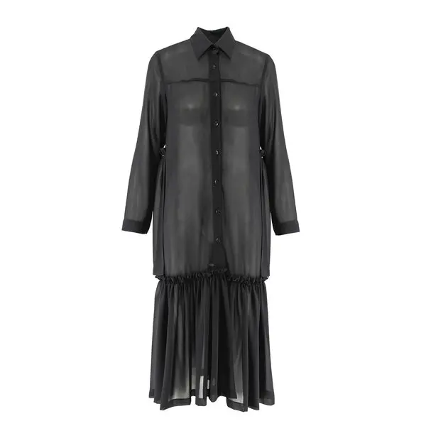 SILVIA SERBAN Frill Shirt Dress