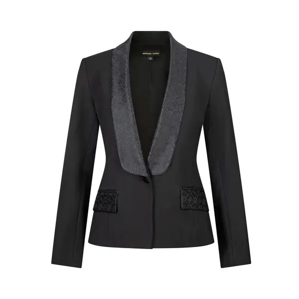 MADISON / SAVILE Signature Jacquard Tuxedo Blazer