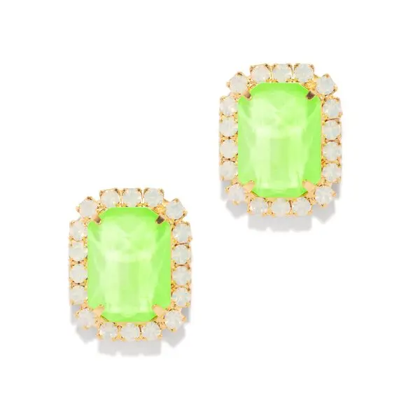 THE PINK REEF Neon Gem Stud Earrings - Green