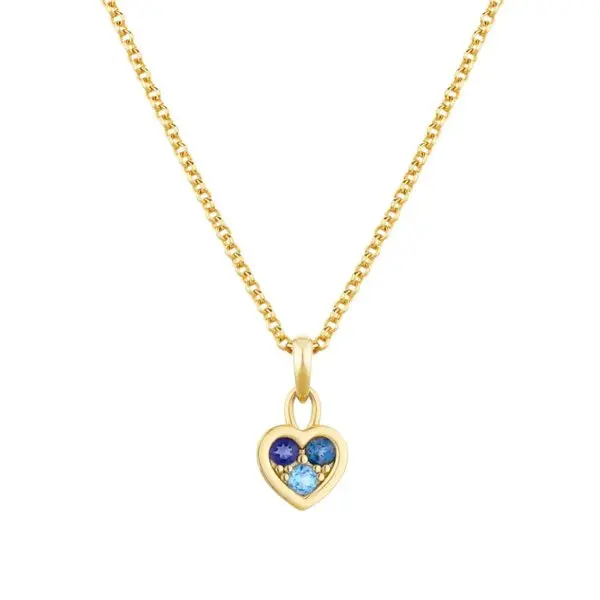 DINNY HALL My World Gemstone Heart Pendant - Yellow/blue