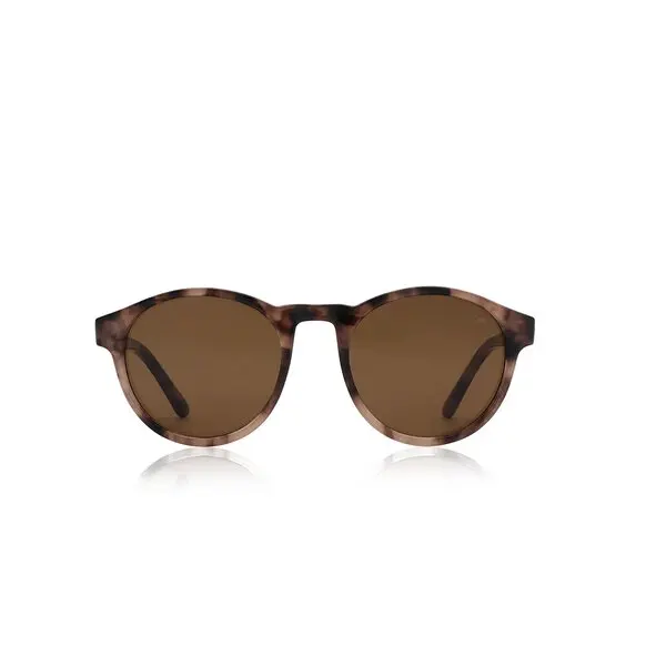 A. Kjærbede Marvin Round Frame Sunglasses - Brown/black