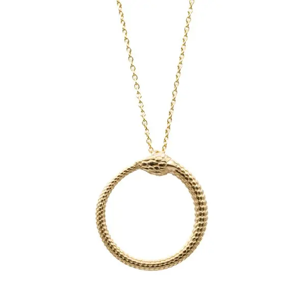 ANJALÉ FINE JEWELRY Ouroboros Pendant Necklace - Gold