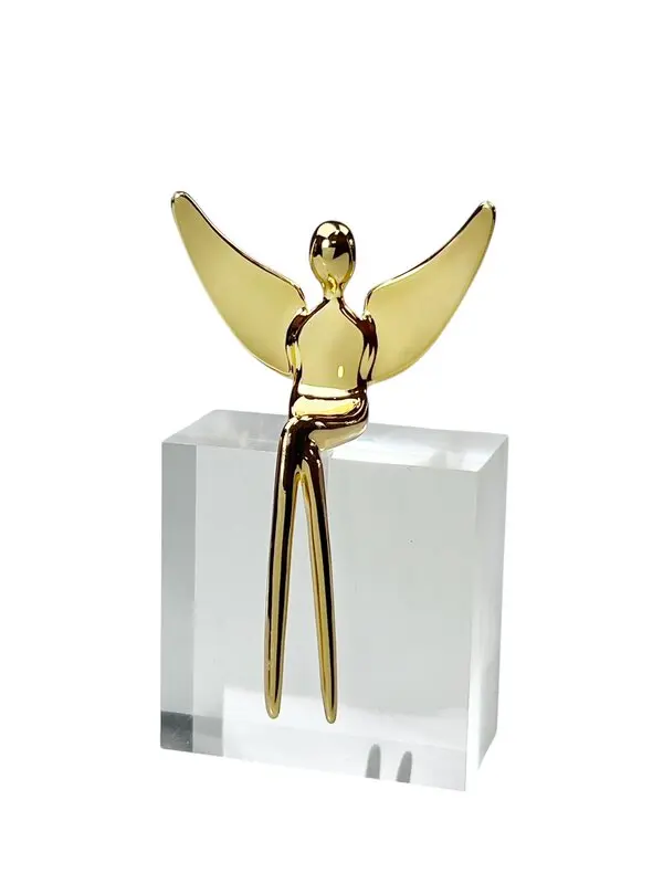YENNY COCQ LLC Angel Figure In Gloss - Gold