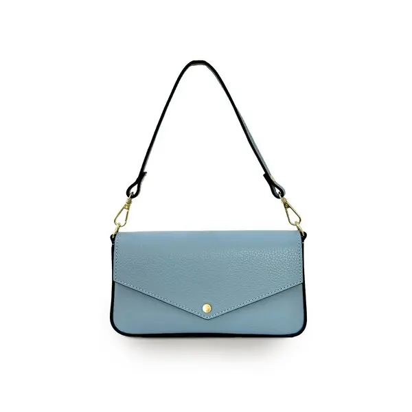 APATCHY LONDON The Munro Leather Shoulder Bag - Blue