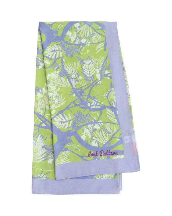 LOST PATTERN Green / Purple Coco Dream Beach Sarong Wrap Purple & Green - Green/purple