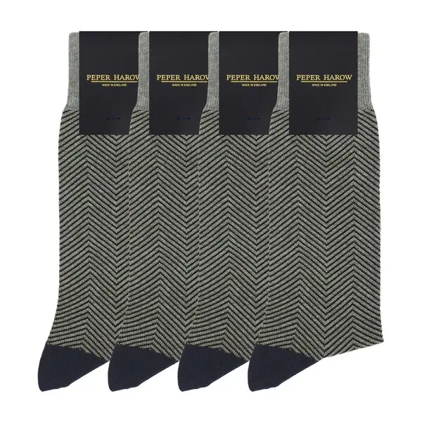 PEPER HAROW - MADE IN ENGLAND Lux Taylor Socks Bundle - Grey