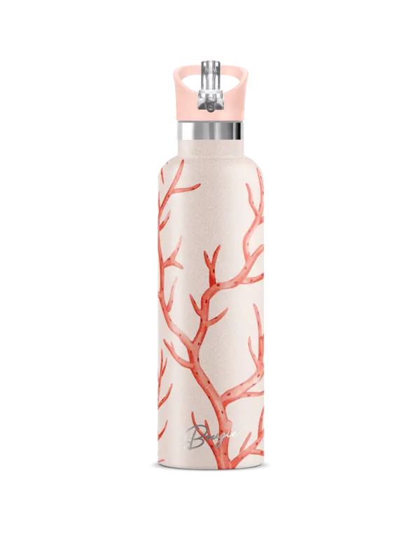 MY BOUGIE BOTTLE Corallia 25-oz. Insulated Water Bottle - Orange