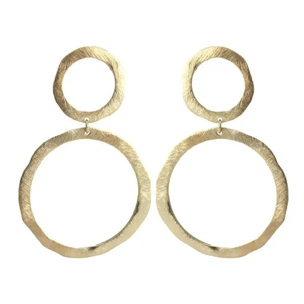 MARCIA MORAN Davina Circle Dangle Earrings - Gold