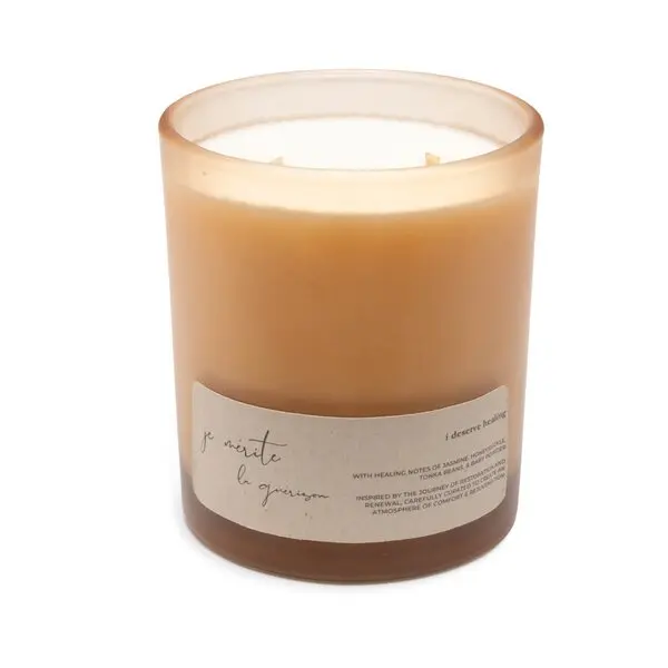 JE MÉRITE (I DESERVE) Neutrals I Deserve Healing Jasmine & Honeysuckle 13 Oz Candle - White