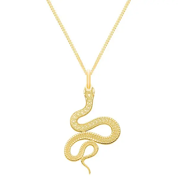 CARTERGORE Small Snake Pendant Necklace - Gold