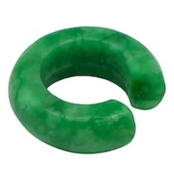 SEREE Abby Single Jade Cuff Earring - Green