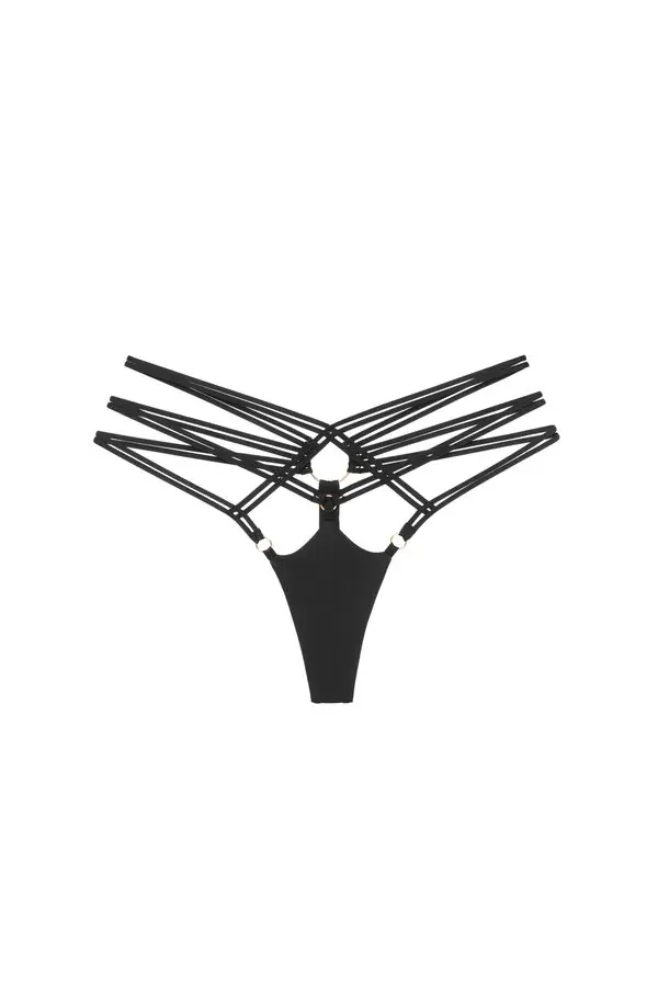GOD SAVE QUEENS Giselle Thong - Black