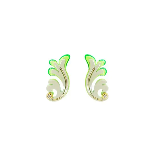 GISSA BICALHO Acrylic Rosebush Dangle Earrings - Yellow