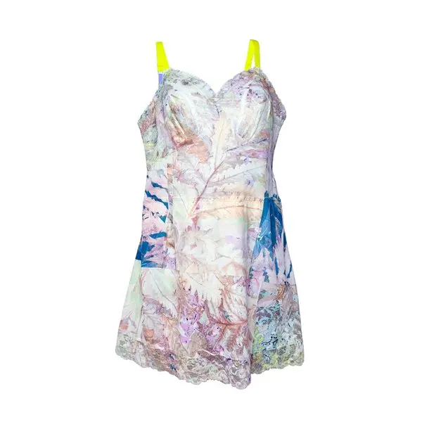 ACID CAT Tortie Camo Print Slip Dress - Purple