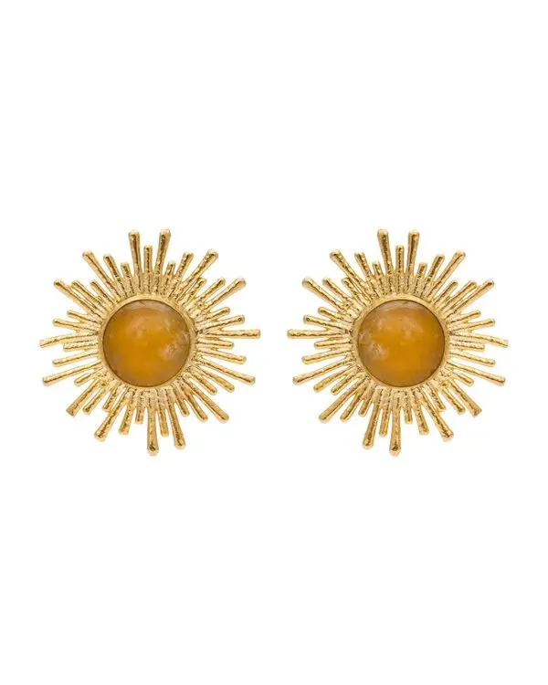KYBELE STUDIO Celestial Radiance Citrine Earrings - Gold/yellow