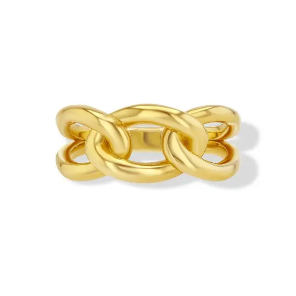 JEWELBIRD Chunky Curb Chain Ring - Gold