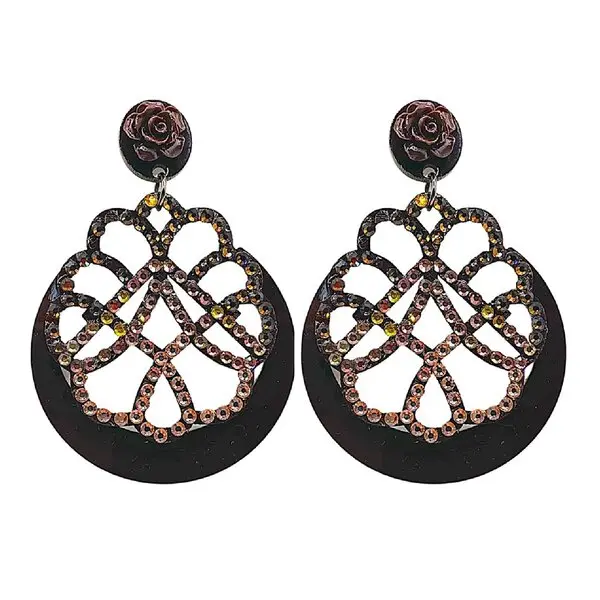Fairchild Baldwin Jill Resin Rhinestone Earrings - Gold
