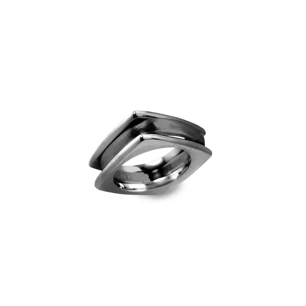 SALLY SKOUFIS Shadow Brushed Ring - Black