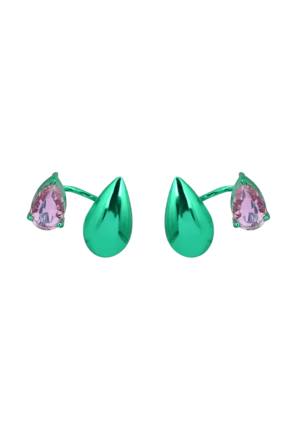 LAVANI JEWELS Kusanagi Drop Earrings - Green