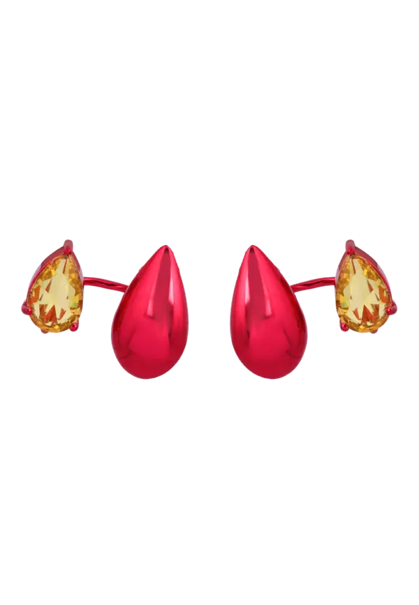 LAVANI JEWELS Kusanagi Drop Earrings - Pink