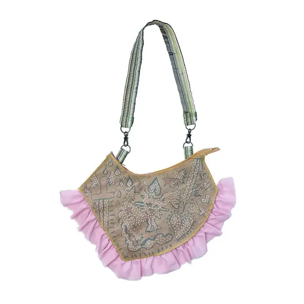 ACID CAT Kitty Quest Medium Rhinestone Dolly Bag