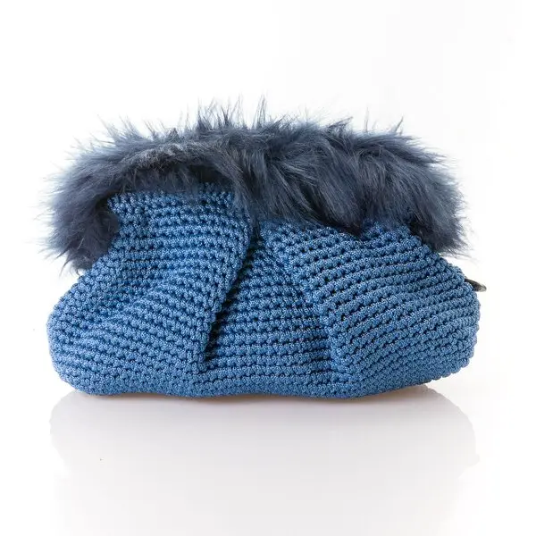SPEIRA Eco Furry Clutch - Blue