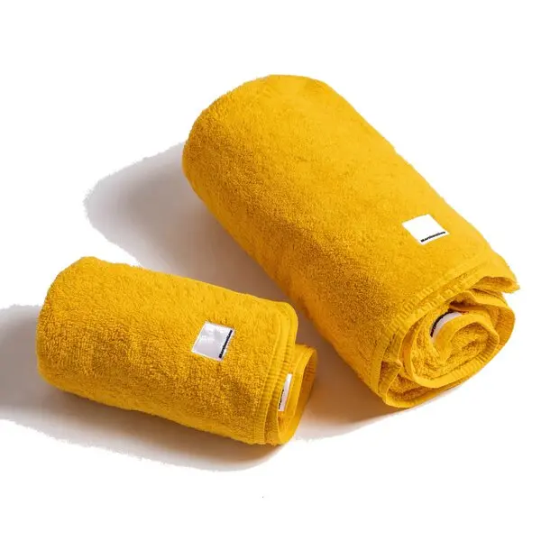 MARSHMELLOW FABRICS Set Of Heavyweight Bath Towel - Yellow