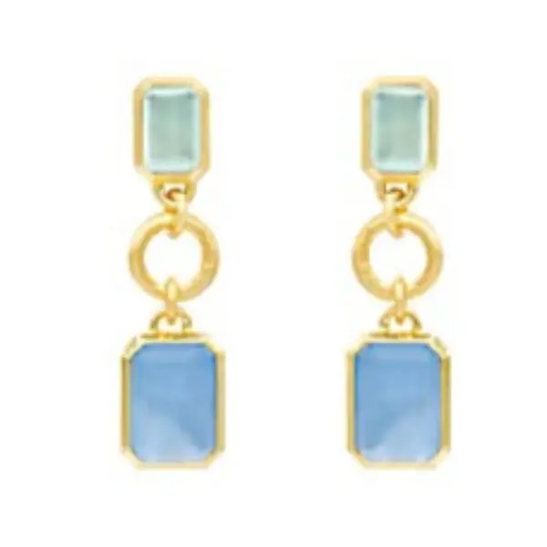 MARCIA MORAN Indra Drop Earrings - Green/blue