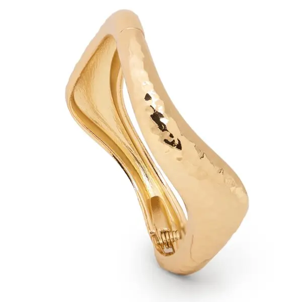 Saachi Hammered Wave Hinged Cuff
