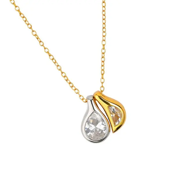 ZYNNIA COLLECTIVE Yin-yang Pendant Necklace - Gold/silver