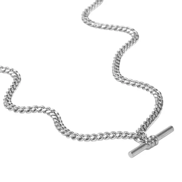 HOOPS + CHAINS LDN T-bar Chain Necklace - Silver