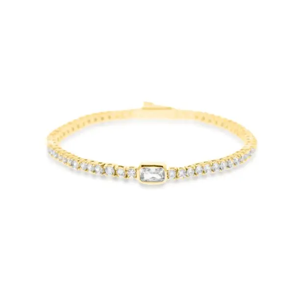 VIEA Malvi Tennis Chain Bracelet - Gold