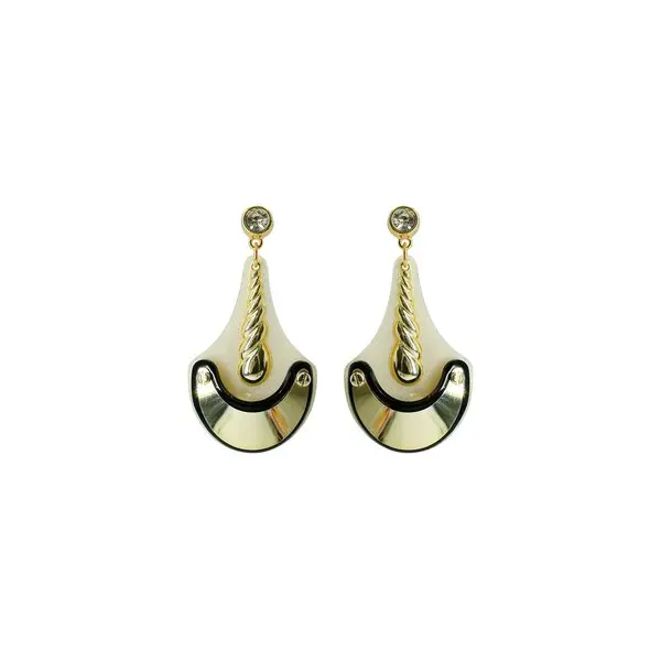 GISSA BICALHO Acrylic Pendant Earrings - Black