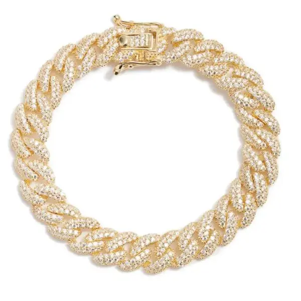 SHYMI Pave Cuban Link Bracelet - Gold