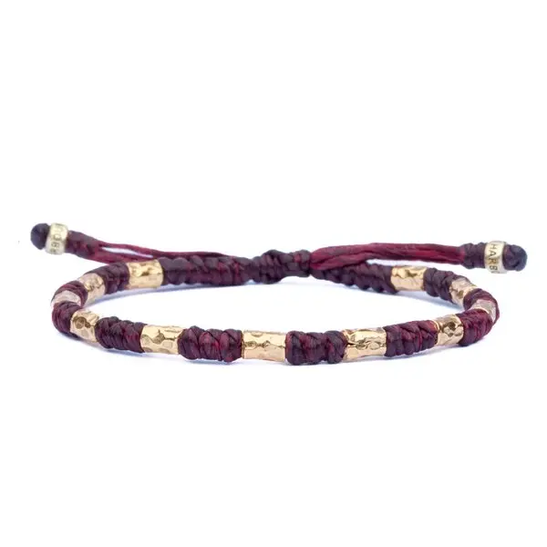 HARBOUR UK BRACELETS Vik Wine Rope Bracelet - Red