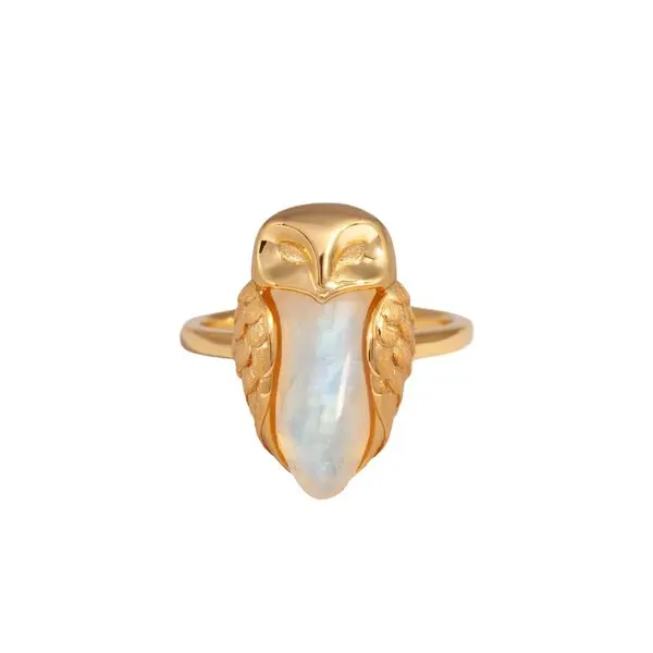 MARIE JUNE JEWELRY Moonlit Owl Ring - Gold