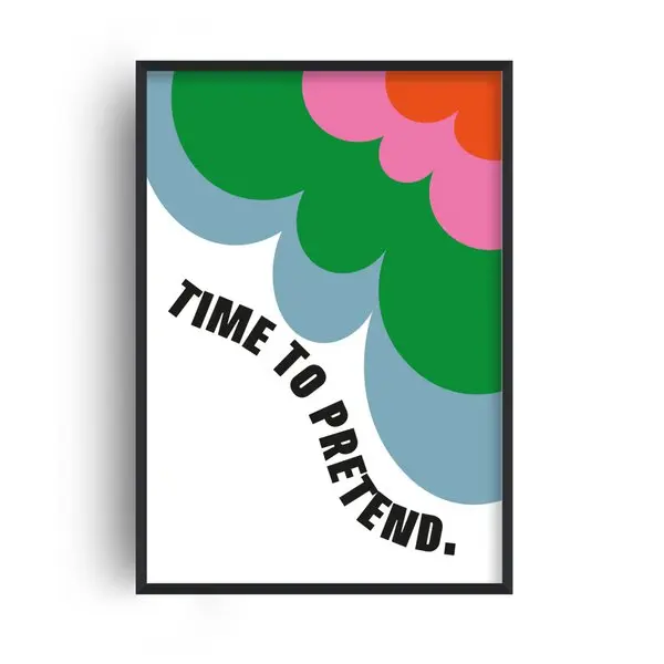 FANCLUB Time To Pretend Retro Giclée Art Print - White