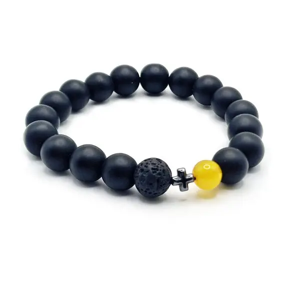 LAURA DAILI Amber Spirit Bracelet - Black/yellow