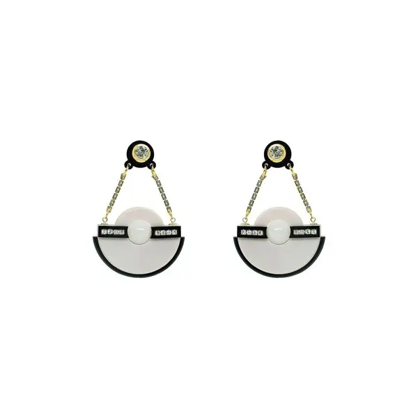 GISSA BICALHO Acrylic Pendant Earrings - Pink