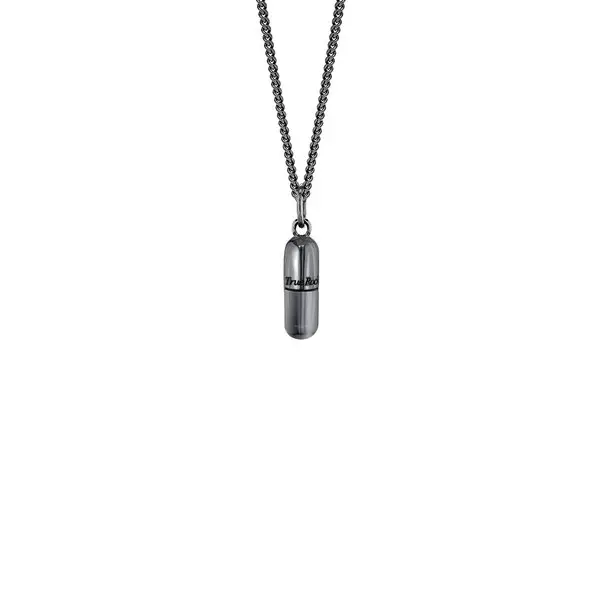 TRUE ROCKS Mini Pill Pendant - Gold/grey