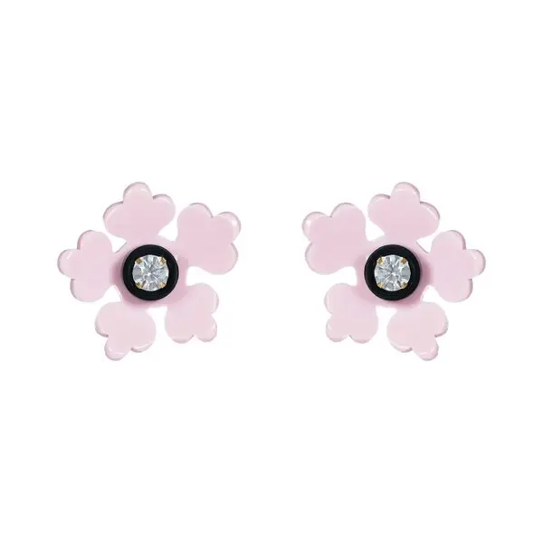 GISSA BICALHO Flower Acrylic Earrings - Pink