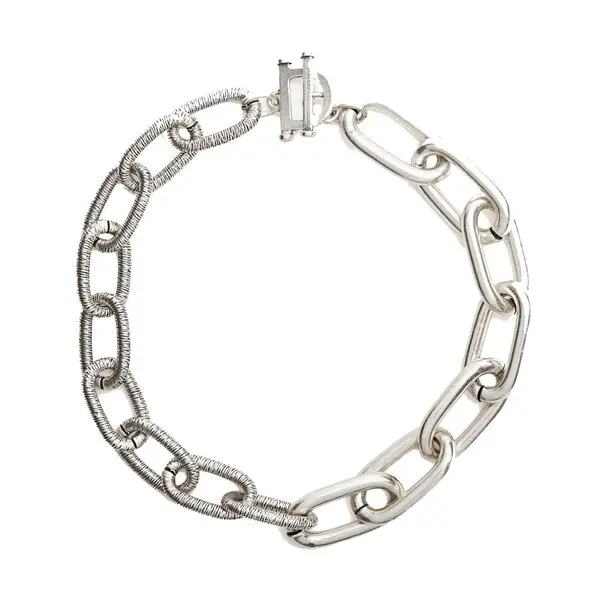 Lovard Bicycle Chunky Chain Link Necklace - Silver