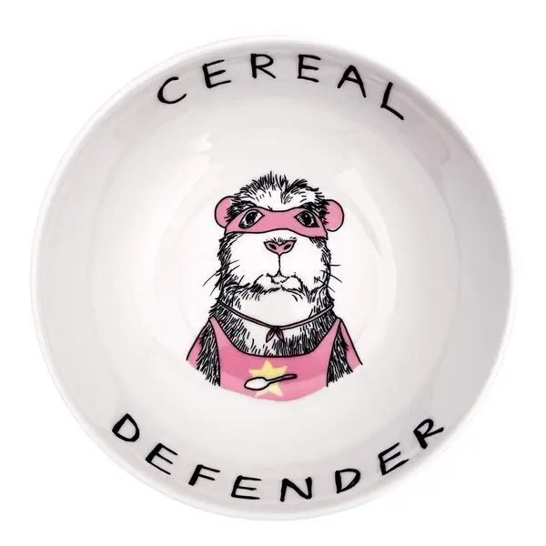 JIMBOBART Cereal Defender Guinea Pig Bowl