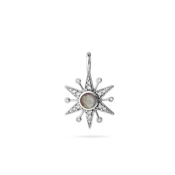 ZOHREH Diamond And Labradorite Star Pendant - Silver