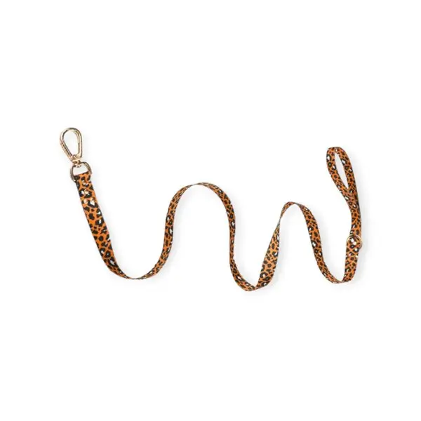 MAKPAWS Leopard Print Dog Leash - Black/orange